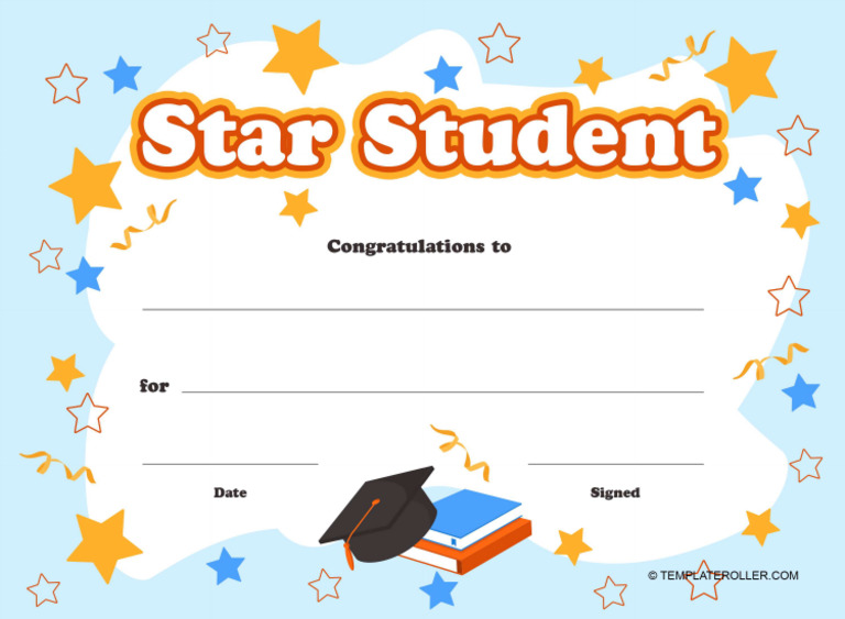 Main - Star Student Certificate | PDF