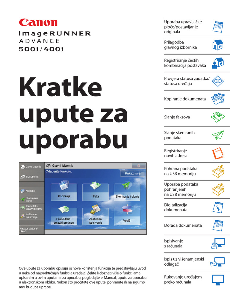 iR-ADV_400i_500i_Quick_Operation_Guide_HR | PDF