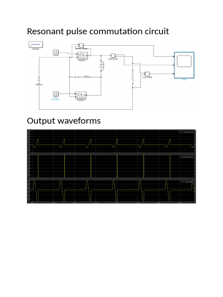 Resonant Pulse Commutation Circuit | PDF