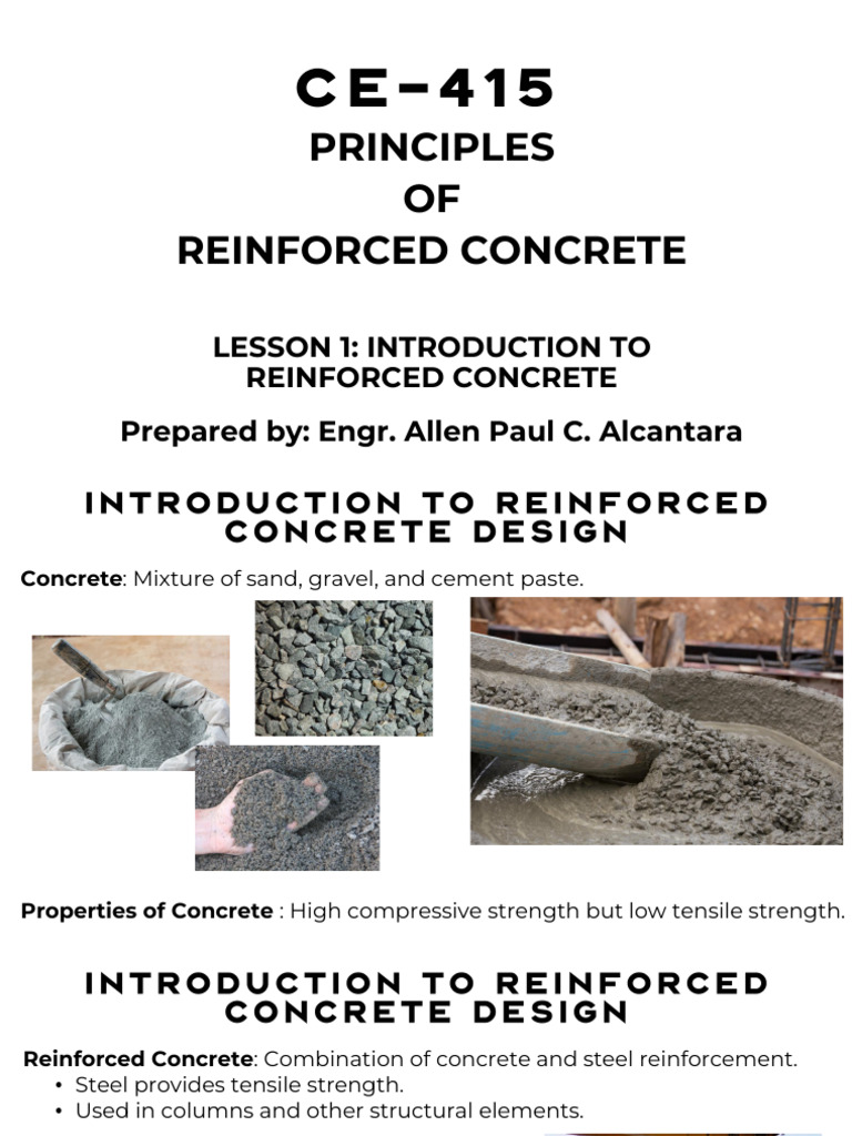 Lesson 1 | PDF | Concrete | Reinforced Concrete