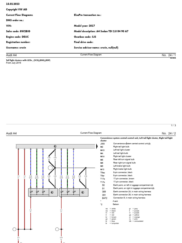 Tail Light Cluster With Leda4b9 | PDF | Volkswagen Group | Vehicle ...