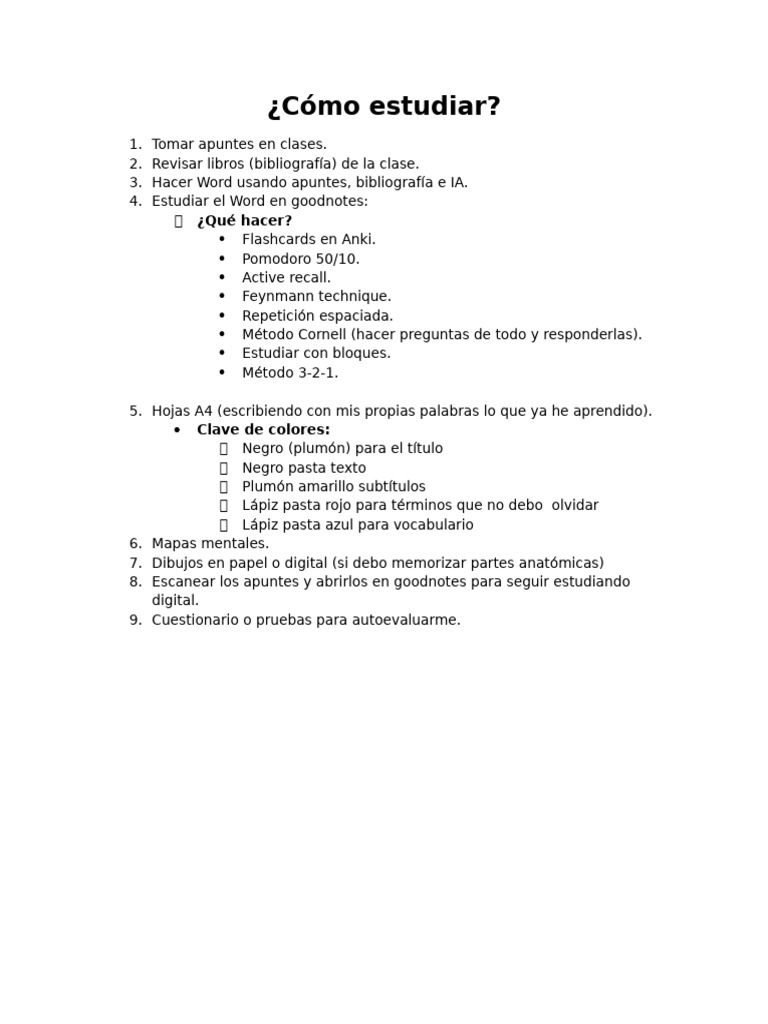 Cómo Estudiar | PDF