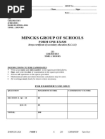 Form 1 Mathematics Exam Questions | PDF | Mathematics | Numbers