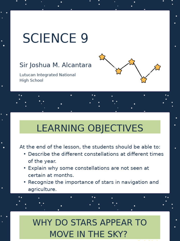 Importance and Movement of Constellations | PDF | Constellation | Stars