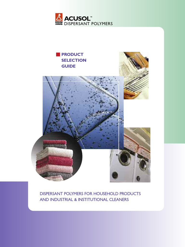 Acusol Disperant Polymers | PDF | Calcium | Polymers