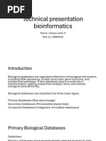 Types and Importance of Biological Databases | PDF | Bioinformatics | Omics