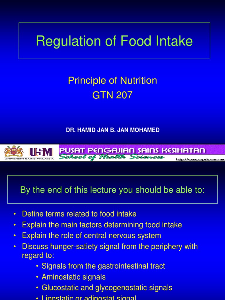 Regulation of Food Intake | Eating | Determinants Of Health