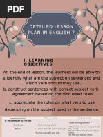 Subject-Verb Agreement Lesson Plan | PDF | Grammatical Number | Plural