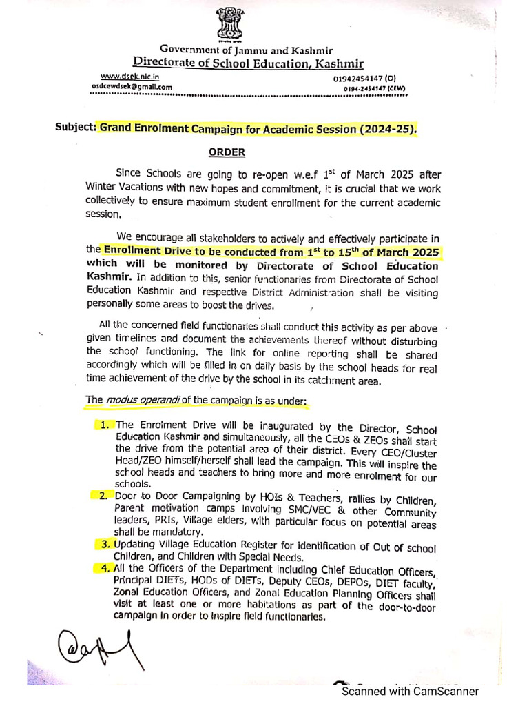 Grand Enrollment Campaign For Academic Session 2024-2025 | PDF