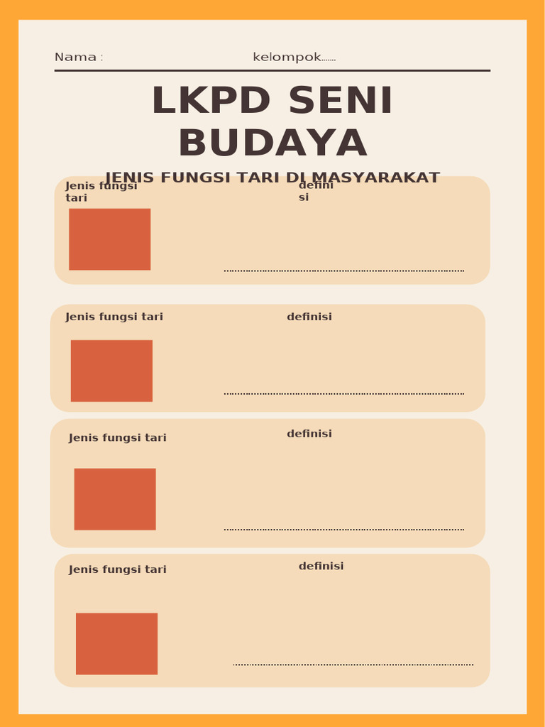 Kuning Ilustrasi Contoh LKPD Pancasila Lembar Kerja Sekolah | PDF