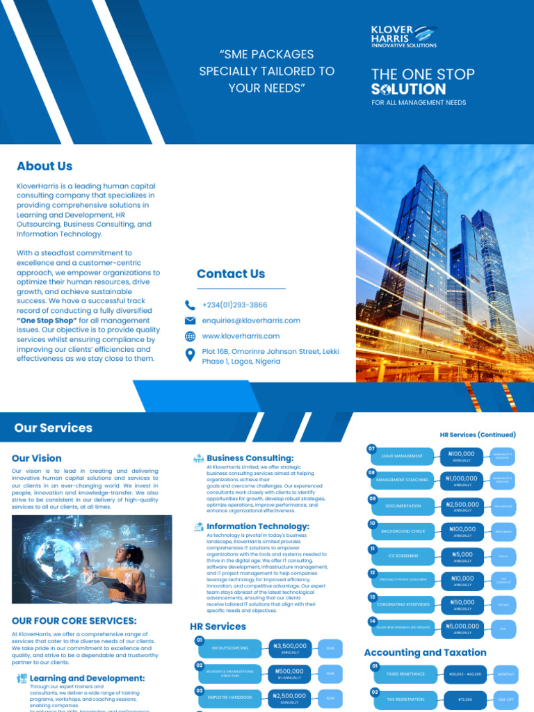_KLOVERHARRIS SME PACKAGES 3in1 Brochure | PDF | Human Resources ...