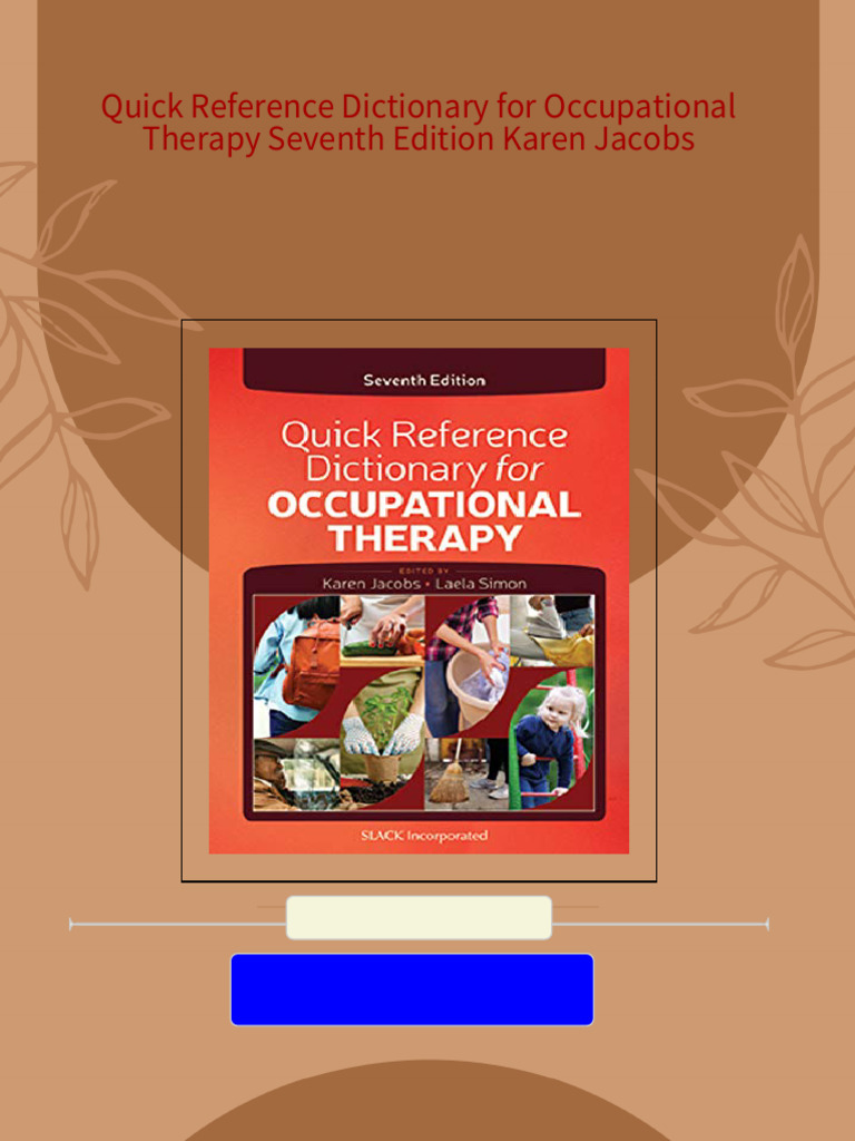 Full Download Quick Reference Dictionary For Occupational Therapy ...