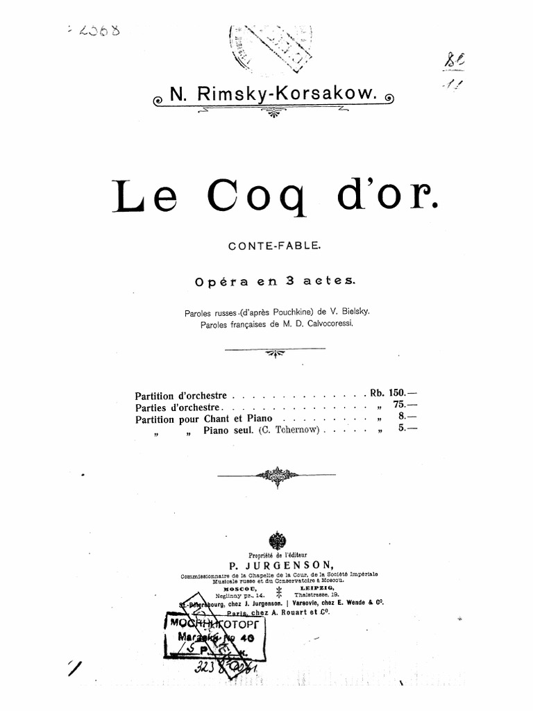 The Golden Cockerel, Le Coq D'or | PDF
