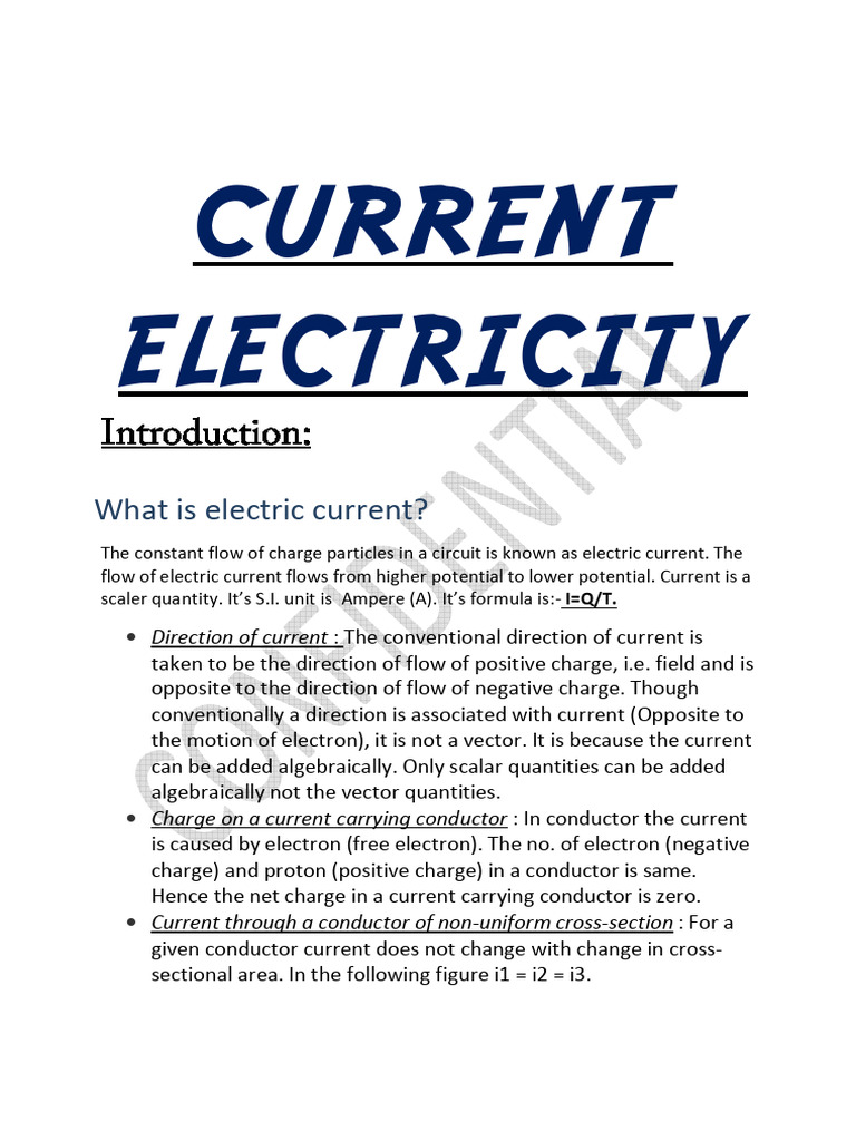 Current Electricity 2 | PDF | Electrical Resistivity And Conductivity ...