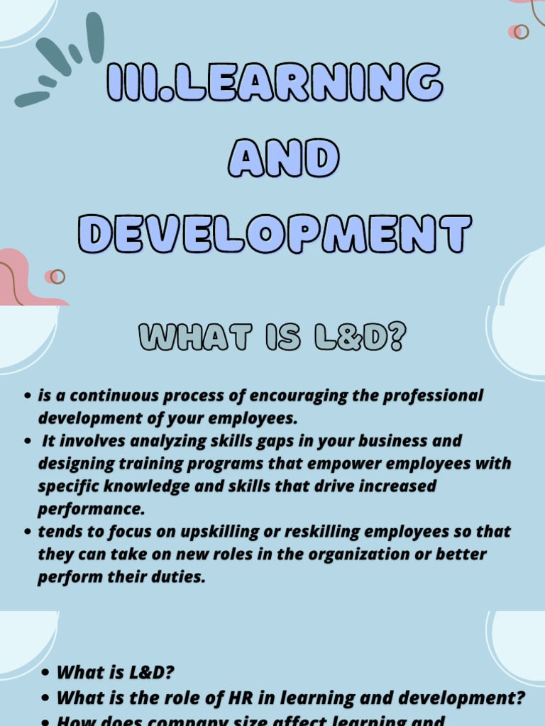Understanding HR's Role in L&D | PDF