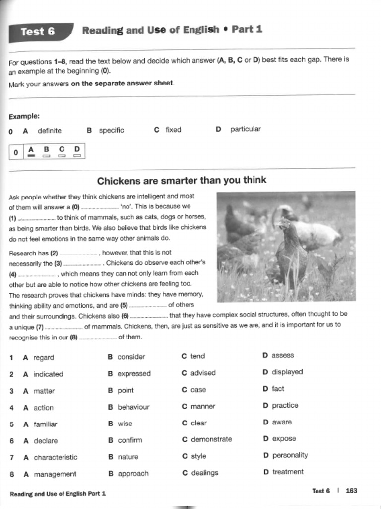 FCE TRAINER For School TEST 6 | PDF