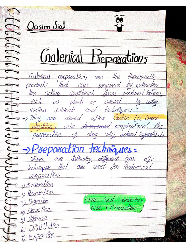 Galenical Preparations - Qasim Sial | PDF