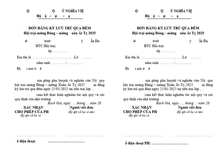 Mau Don Xin Phep Luu Tru Qua Dem | PDF