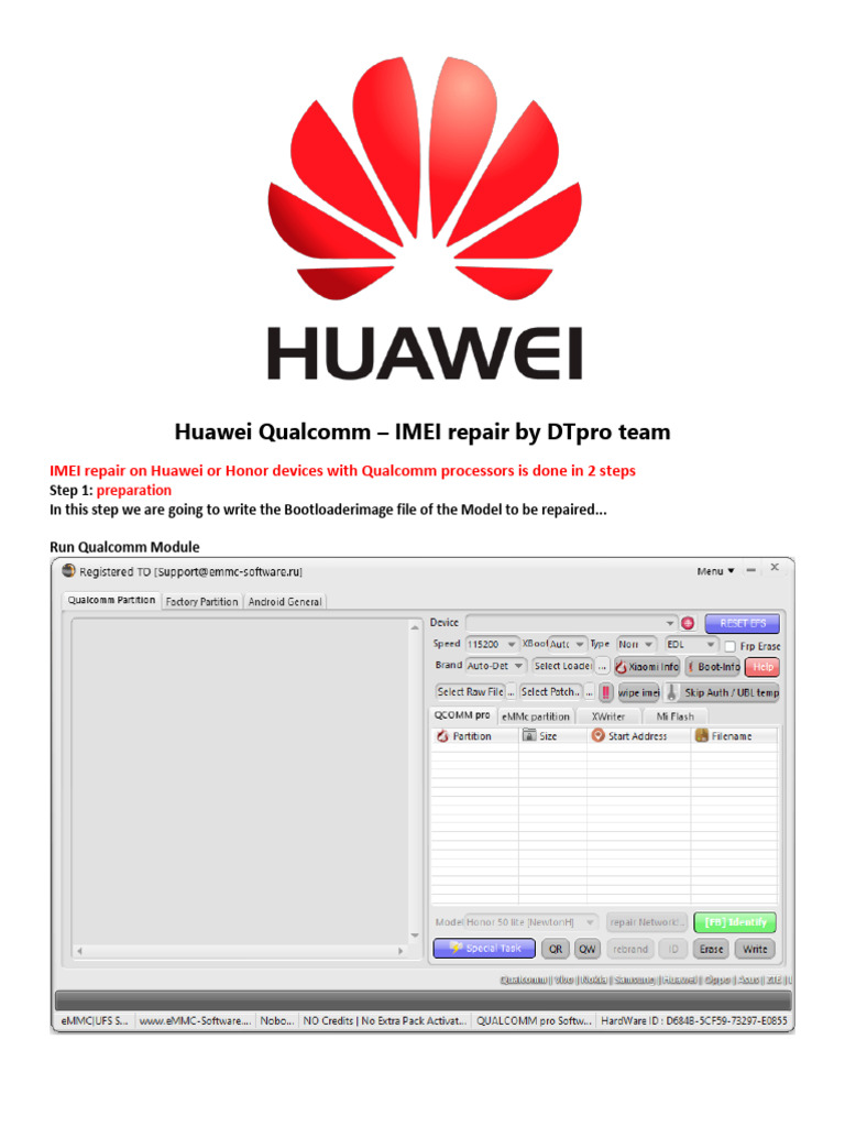 Huawei Honor IMEI Repair Guide | PDF