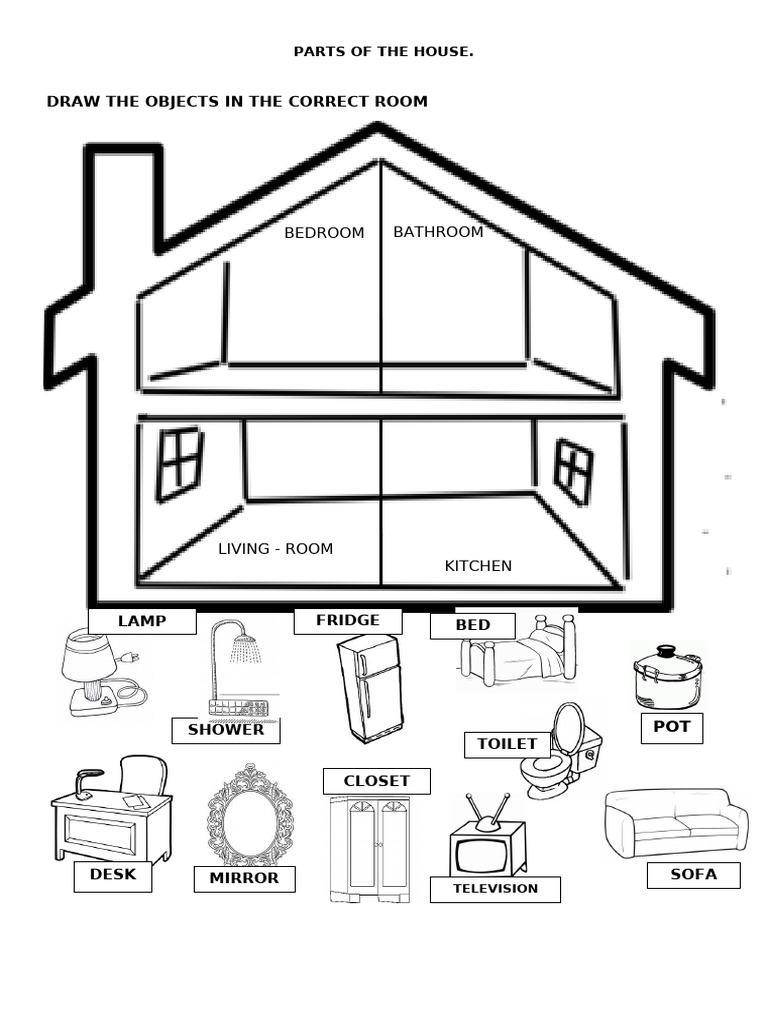 House and Furniture Information Gap Activities Oneonone Activities Pic ...