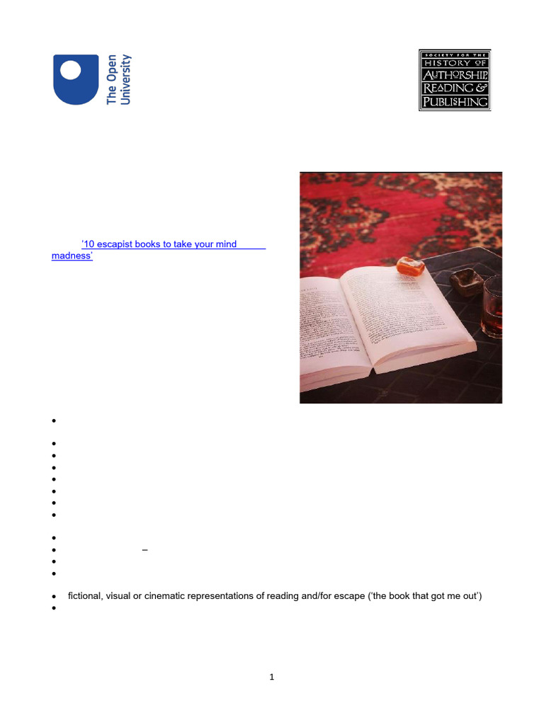 Reading For Escape Full Programme 13-02-2022 | PDF