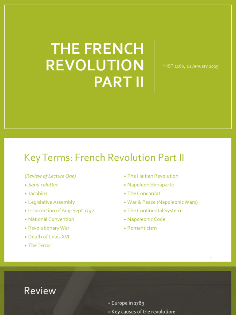 HIST 1260-Lecture2-2025 | PDF | Reign Of Terror | French Revolution