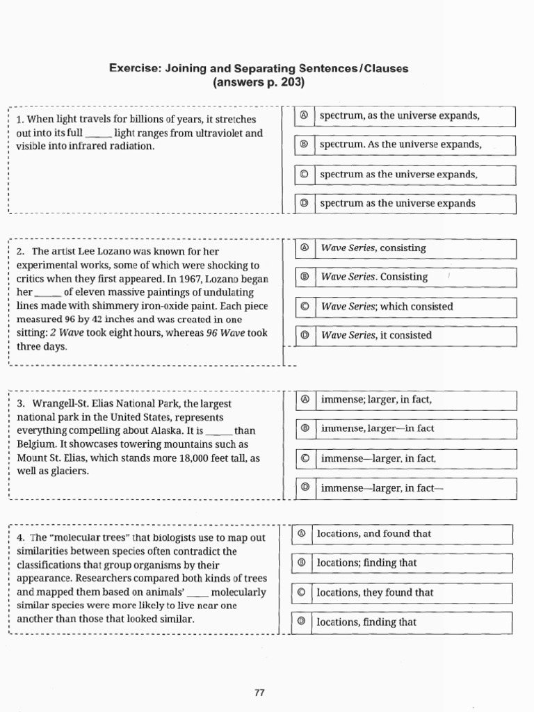 Joining Sentences | PDF