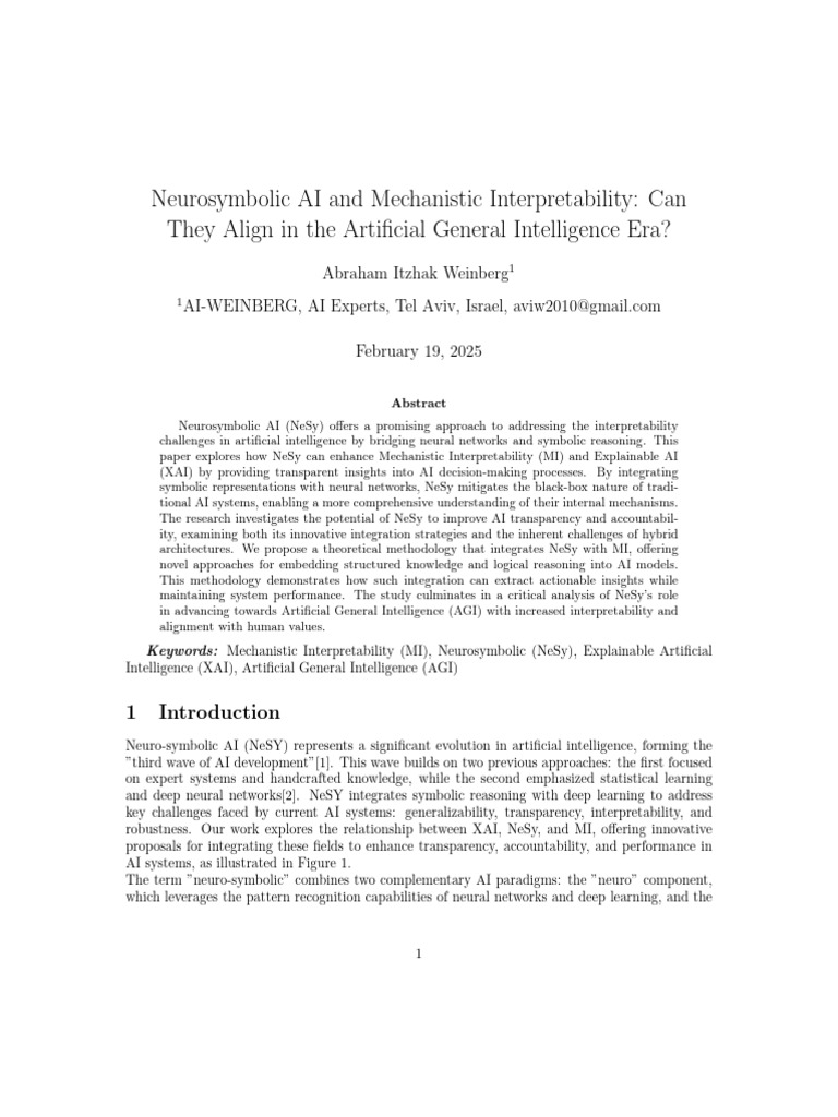 Neurosymbolic AI for Enhanced Interpretability | PDF | Artificial ...