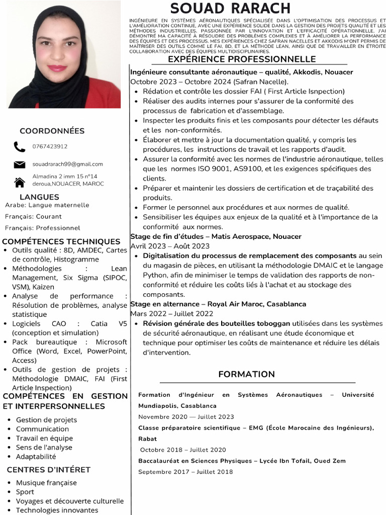 CV souad Qualité F (2) | PDF