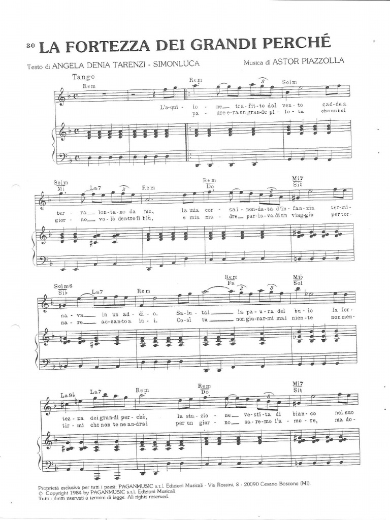 La Fortezza Dei Grandi Perché - Astor Piazzolla | PDF