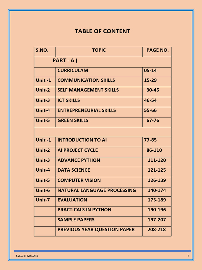 KVS Class X AI Curriculum Overview | PDF | Communication | Artificial Intelligence