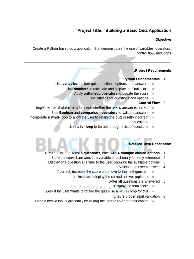 Task 1+2 Python Black Horse | PDF | Control Flow | Computer Engineering