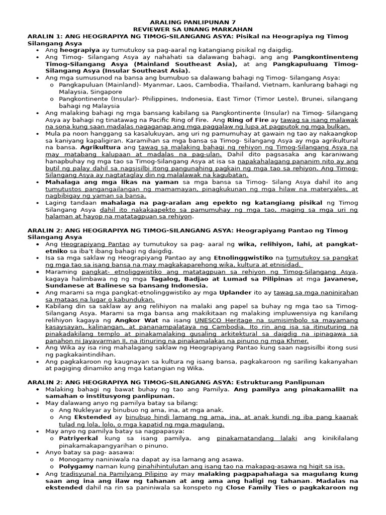 Q1 - Periodical Test Reviewer 2 | PDF