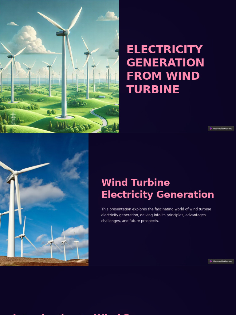 Wind Turbine Electricity Generation Guide | PDF | Wind Power ...