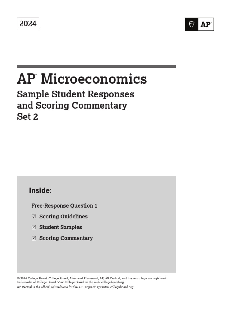 Ap24 Apc Microeconomics q1 Set 2 | PDF | Demand | Elasticity (Economics)
