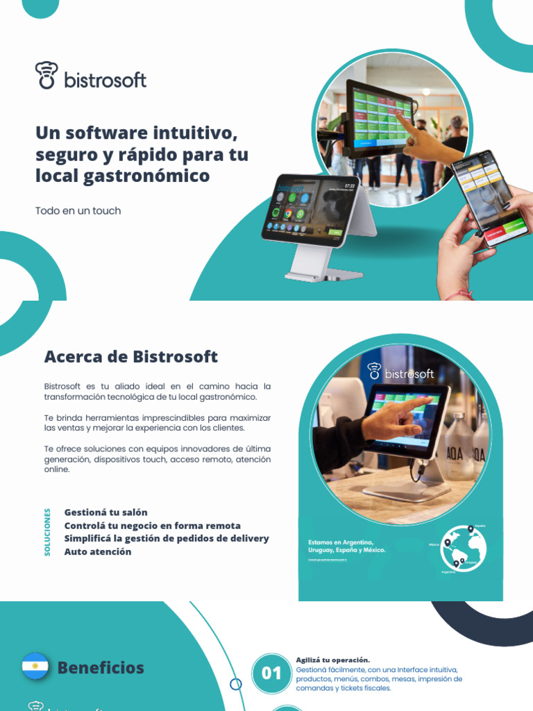 PRESENTACION COMERCIAL BISTROSOFT FEBRERO 2025 | PDF | Tableta | USB