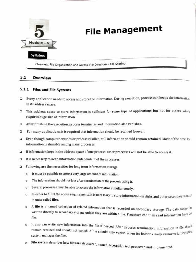 5.File Management | PDF | Computing | Information Science 5.File Management | PDF | Computing | Information Science