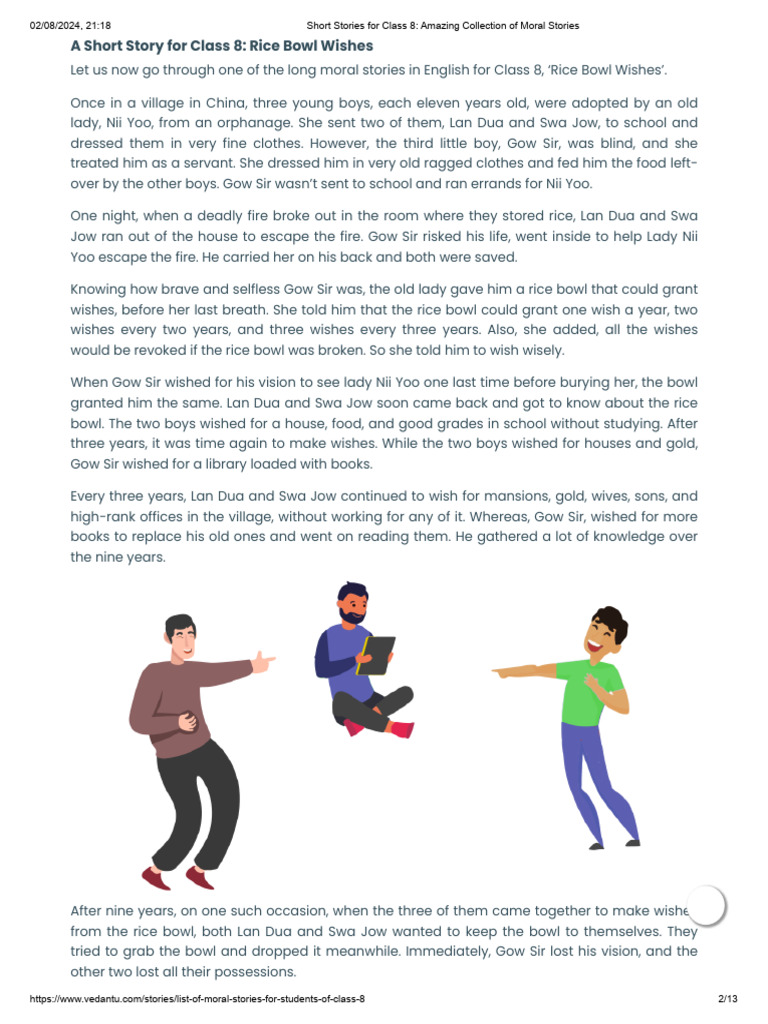 Short Stories For Class 8 - Amazing Collection of Moral Stories | PDF