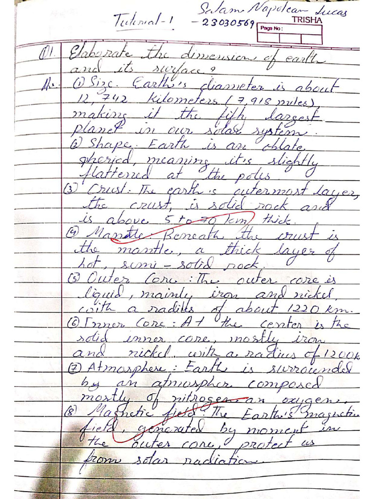 Assignment Tutorial For Geology, Salam Napolean Lucas-23030569 ...