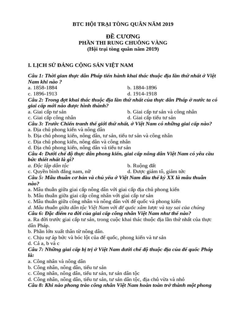 2019 02 de Cuong Phan Thi Rung Chuong Vang | PDF