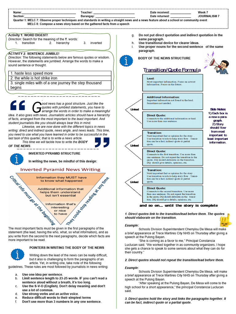 Writing Effective News Articles | PDF | News | Journalism