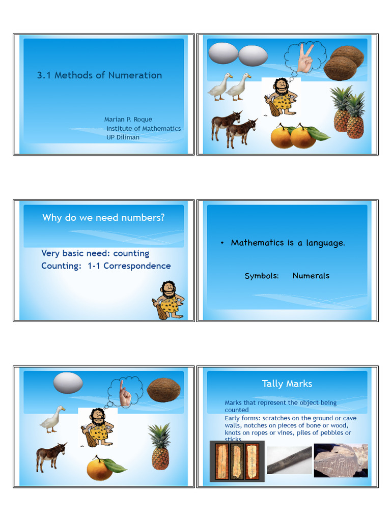 3.1 Numeration Methods | PDF | Multiplication | Mathematics
