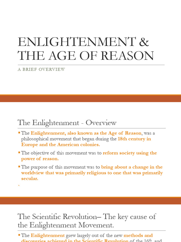 Enlightenment& The Age of Reason | PDF | Age Of Enlightenment | Science