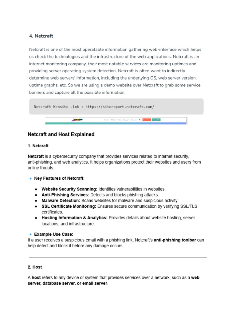 Netcraft: Anti-Phishing and Security Tools | PDF