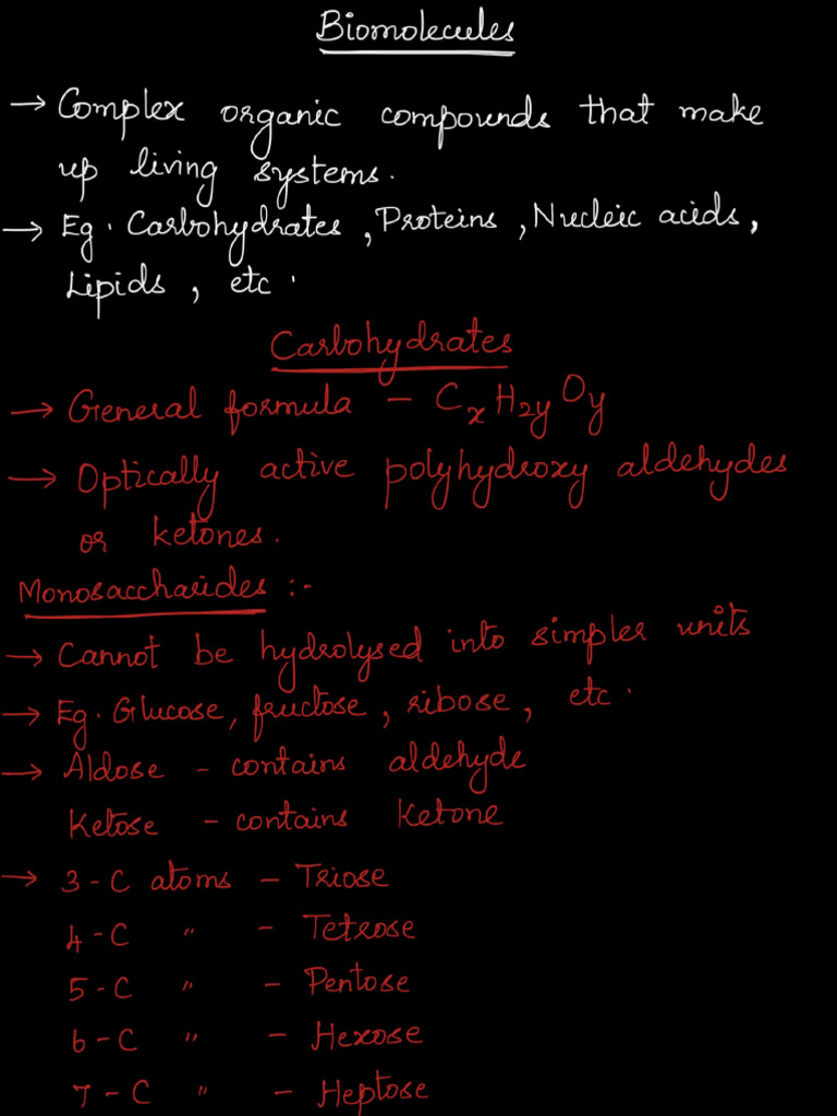 Biomolecules Notes | PDF