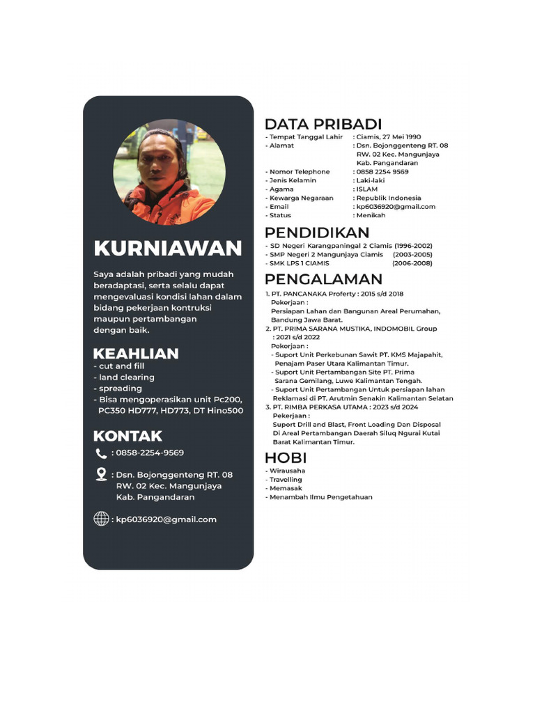 Cv. Kurniawan | PDF