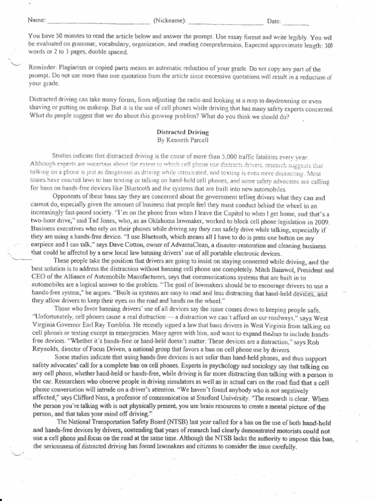 Addressing Distracted Driving Risks | PDF