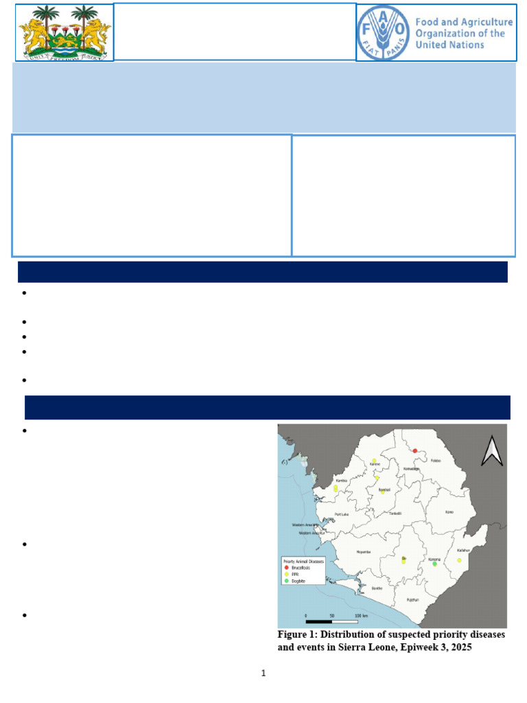 Epi Week 3: Sierra Leone Livestock Update | PDF | Animal Diseases ...