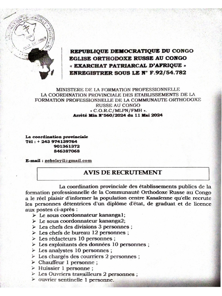 offre d'emploi | PDF