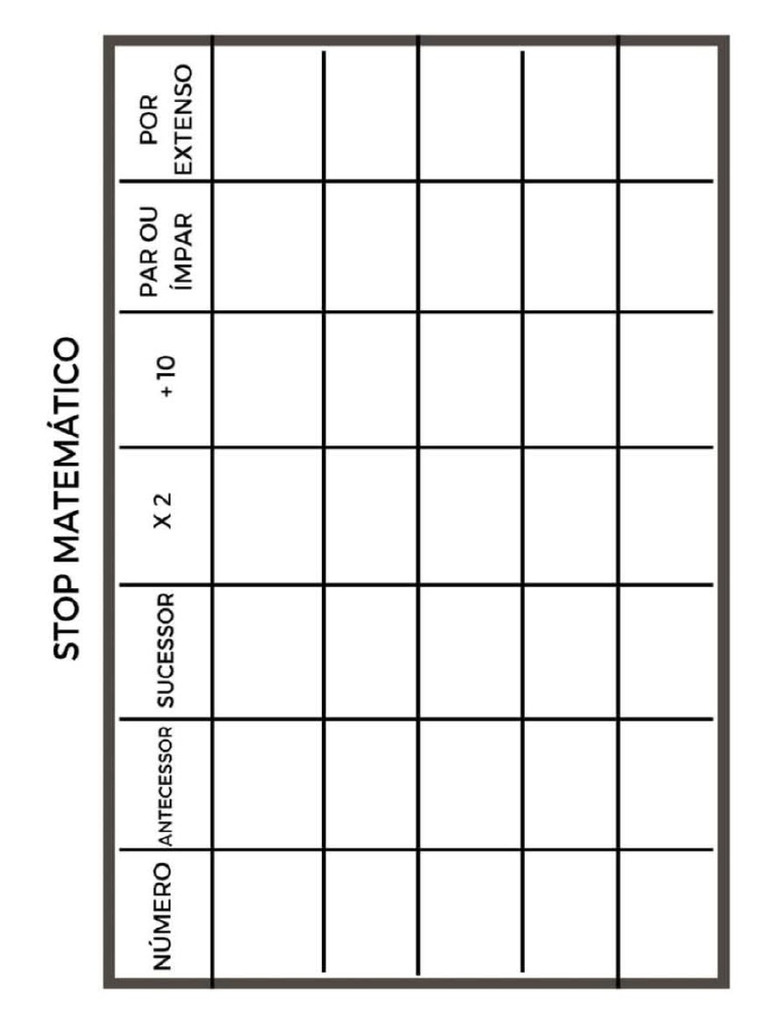 Jogo Stop Portugues | PDF